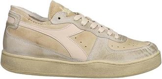 Diadora Mi Basket Row Pigskin Sneakers pour femme en cuir, couleur beige, beige, 38 EU