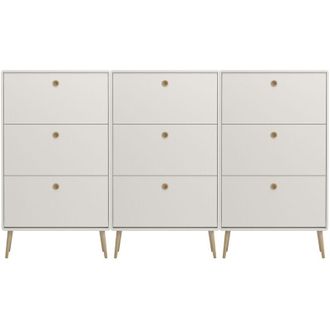 ebuy24 Softline Schuhschrank 9 Klapt&uuml;ren Wei&szlig;