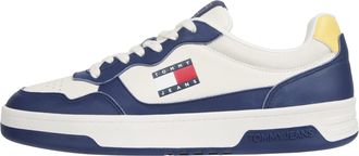 Tommy Jeans Herren TJM Cupsole Leather ESS Em0Em01443 Low Top, Blue (Velvet Blue), 45 EU
