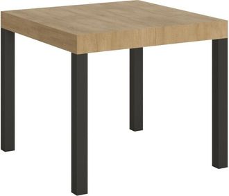 Itamoby Ausziehbarer Tisch 90x90/246 cm Everyday Gestell Eiche Natur Anthrazit