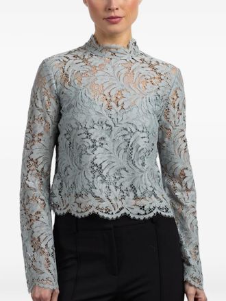 A.L.C. lace high-neck blouse - Blau