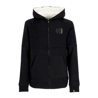 Etnies Schwarzer Sherpa Hoodie mit Rei&szlig;verschluss - - Sweatshirts & Hoodies - Herren - Schwarzk - S
