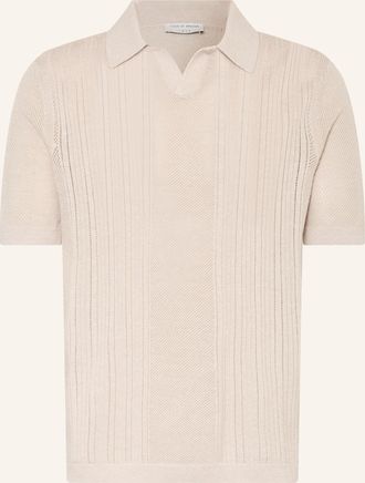 Tiger Of Sweden Strick-Poloshirt Eoin Mit Leinen Und Merinowolle beige