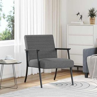 vidaXL vidaXL fauteuil Gris fonc&eacute; 59 x 75 x 78 cm tissu