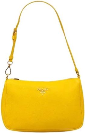 Prada Sac bandouli&egrave;re vintage Pre-owned - Femme - Pre-owned - Jaune - Taille: ONE Size