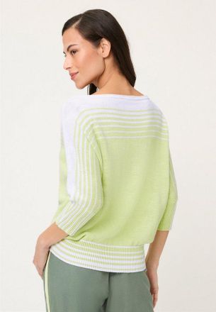 Olsen Strickpullover Pullover mit Fledermaus&auml;rmeln und U-Boot-Ausschnitt