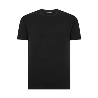 Tom Ford Homme, Tops, Noir, Taille: S Perforated Rib T Shirt