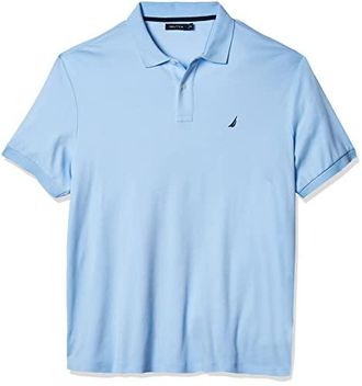 Nautica Mens Classic Fit Short Sleeve Solid Soft Cotton Polo Shirt