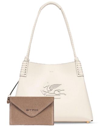 Etro Womens Shoulder Bag Libra Medium White Leather