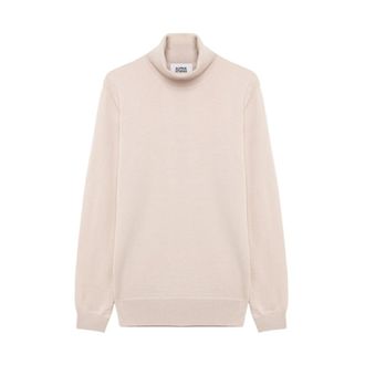 Alpha Studio Minimaler Rollkragenpullover - - Knitwear - Herren - Beige - M