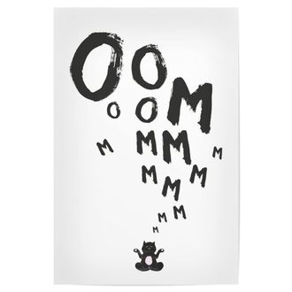 artboxONE Poster 30x20 cm Yoga & Namaste Typografie Om hochwertiger Design Kunstdruck - Bild Katze Kater lustig