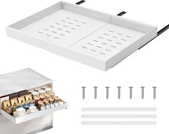 Generic Ausziehbares Schieberegal F&uuml;r Schr&auml;nke | Selbstklebende Schieberegler | Ausziehbare Schrankschubladen | F&uuml;r K&uuml;che, Vorratsraum, Abstellraum, Haus, Woh