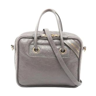Balenciaga Pre-owned Sac bandouli&egrave;re 2-en-1 Blanket Square S en cuir - Femme - Pre-owned - Gris - Taille: ONE Size