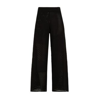 Akep Lace Stitch Pant - - Trousers - Damen - Schwarzk - XS