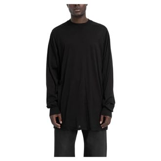 Rick Owens Homme, Tops, Noir, Taille: M Jumbo Long Sleeve Tee