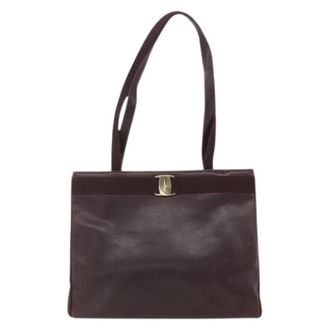 Ferragamo Pre-owned Leder Schultertasche - - Pre-owned - Damen - Braun - ONE SIZE