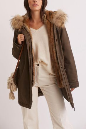 Gerard Darel Parka hiver en coton - SIONA - Vert Kaki