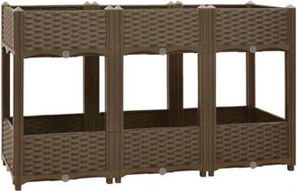 vidaXL Lit Sur&eacute;lev&eacute; Jardini&egrave;re Lit de Plantation Pot de Plantes Bac &agrave; Fleurs Jardin Balcon Terrasse Ext&eacute;rieur 120x40x71 cm Polypropyl&egrave;ne