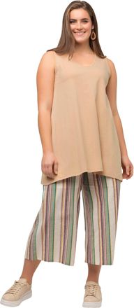 Ulla Popken Damen Longtop Naturf&auml;rbung Top, Beige, 46-48