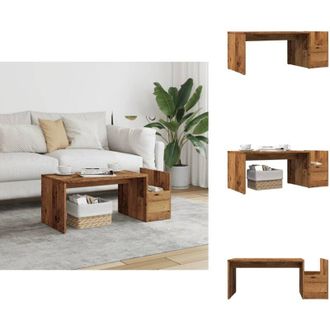 vidaXL Vidaxl - Couchtisch Altholz-Optik 90x45x35 cm Holzwerkstoff - Couchtisch - Couchtische - Couchtisch Niedrig - Tisch