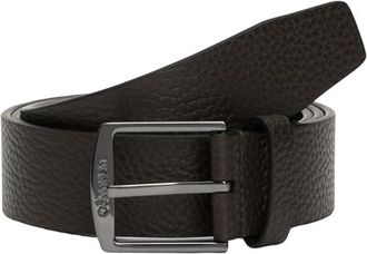 Calvin Klein Ceinture Homme Ck Casual 35mm Cuir, Marron (Dark Brown Pebble), 90 cm