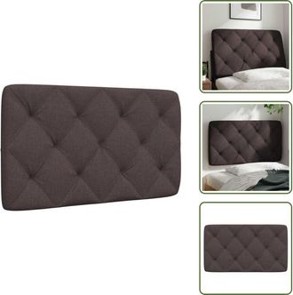 vidaXL Kopfteil-Kissen Dunkelbraun 90 cm Stoff - Kopfteil-Kissen - Kopfteil-Polster - Kopfteilkissen - Kopfteilpolster