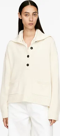 Arket Pullover Mit Hohem Kragen -Weiß