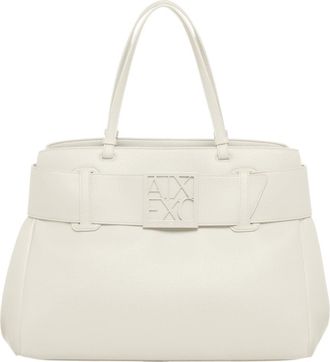 A|X Armani Exchange Womens Susie, Sustainable, soft, Braided Shopping, Off White, One size