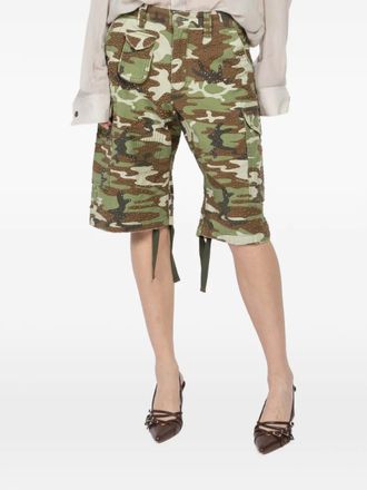 Co&ucirc;t de la Libert&eacute; short clout&eacute; &agrave; motif camouflage - Vert