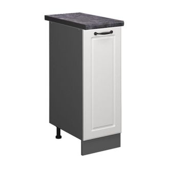 Vicco Meuble de cuisine R-Line, Blanc campagne, 30 cm, pt Anthracite