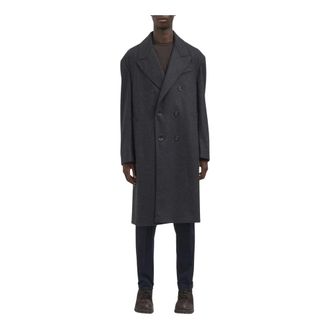 Paolo Pecora Wollmantel - - Coats - Herren - Grau - S