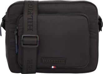 Tommy Hilfiger Herren Umhängetasche Monotype Mini Messenger mit Reißverschluss, Schwarz (Black), Einheitsgröße