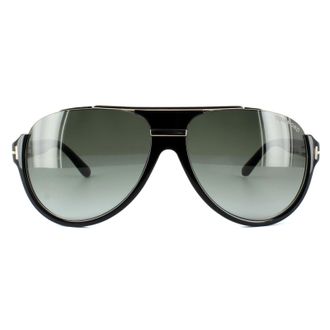 Tom Ford Lunettes De Soleil 0334 Dimititrie 01p D&eacute;grad&eacute; Vert Noir Brillant