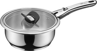 WMF Click&Serve Bratpfanne Induktion, ohne Edelstahlgriff, Cromargan Edelstahl beschichtet (ohne Edelstahlgriff, Stielkasserolle 20 cm)