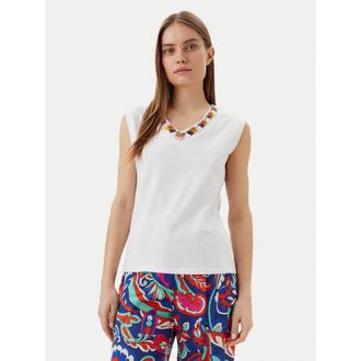 Lola Casademunt Top MS2515021 Wei&szlig; Regular Fit