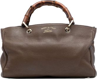 Gucci Hobo Bags - Medium Calfskin Bamboo Shopper Satchel - Gr. unisize - in Braun - für Damen
