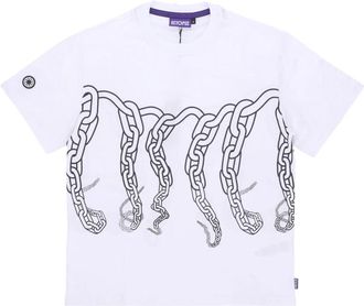 Octopus Octopus Logo Chain Tee White T-Shirt - - Tops - Herren - Wei&szlig; - XL