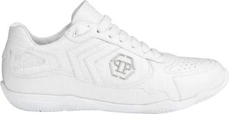 Philipp Plein Homme, Chaussures, Blanc, Taille: 42 EU Pit-$Top Cocco Baskets Basses