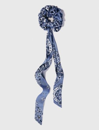 Maje Chouchou Avec Foulard Ruban Imprim&eacute; - Bleu Bandana Print - Maje