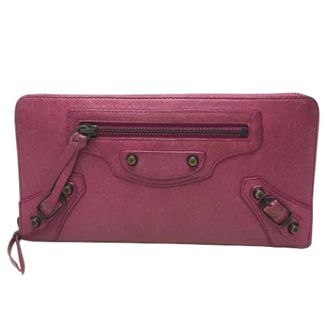 Balenciaga Portefeuille long zipp&eacute; Continental classique doccasion - Femme - Pre-owned - Rose - Taille: ONE Size