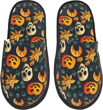 Generic Chaussons Femme Homme Imprimé Crâne DHalloween Chaussons Confort Doublées En Peluche Pantoufles À La Maison, Pour Intérieur Extérieur, Femmes, Mariage