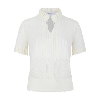 Alexander McQueen Round-Neck Strickwaren - - Knitwear - Damen - Wei&szlig; - XS