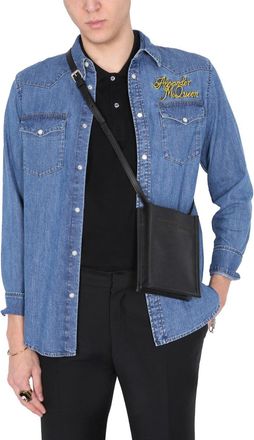 Alexander McQueen Embroidered Logo Shirt - Blue