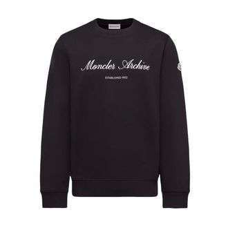 Moncler Homme, Sweatshirts et sweats &agrave; capuche, Noir, Taille: XL Signature Logo SweaT-shirt