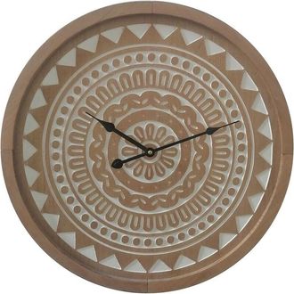 Mobili Rebecca Mobili Rebecca - Rebecca Mobili Gro&szlig;e Braune Ethno-Stil Wanduhr aus mdf