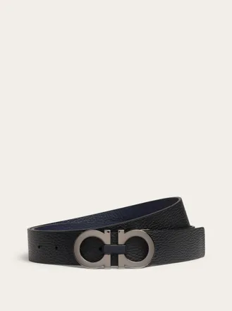 Ferragamo Herren Verstellbarer Gancini Wendeg&uuml;rtel Blau