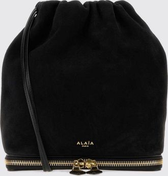Alaia Le Pochon Mini-Beuteltasche aus Veloursleder mit Kordelzug
