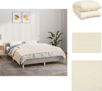 vidaXL Decken - Living Gewichtsdecke Hellcreme 137x200 cm 6 kg Stoff - Creme