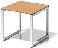 Bisley Cito Schreibtisch, 740 mm höhenfixes O-Gestell, Metall, Bc396 Dekor Buche, Gestell Verkehrsweiß, 80 x 80 x 85 cm