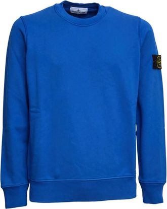 Stone Island Homme, Sweatshirts et sweats &agrave; capuche, Bleu, Taille: S SweaT-shirt ras du cou